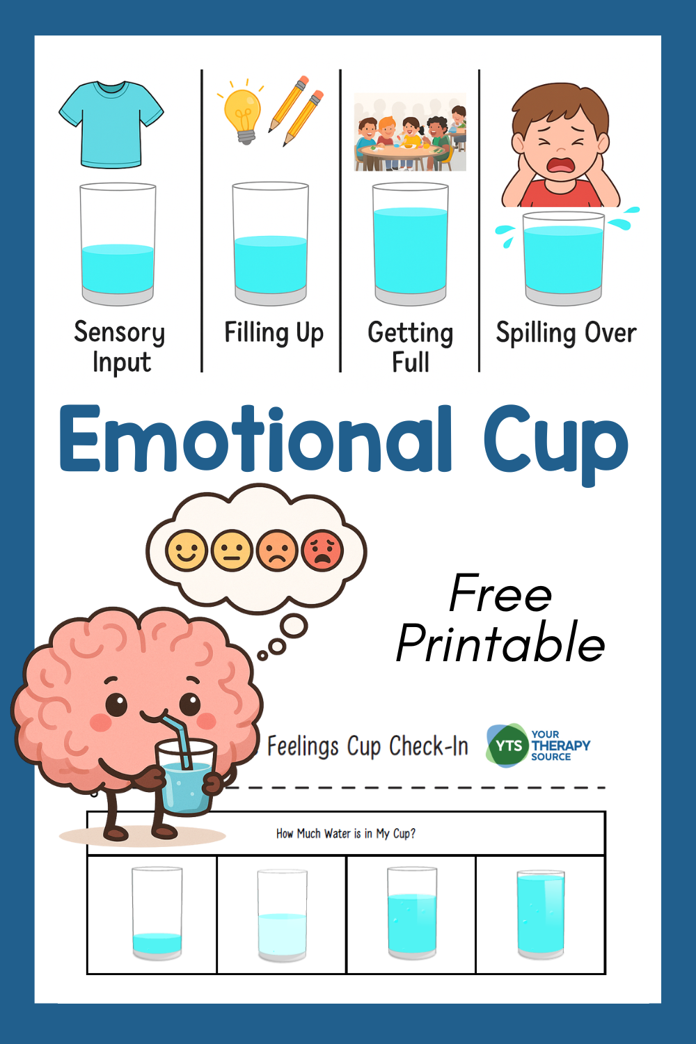 The Emotional Cup Activity - Free Printable - Your Therapy Source