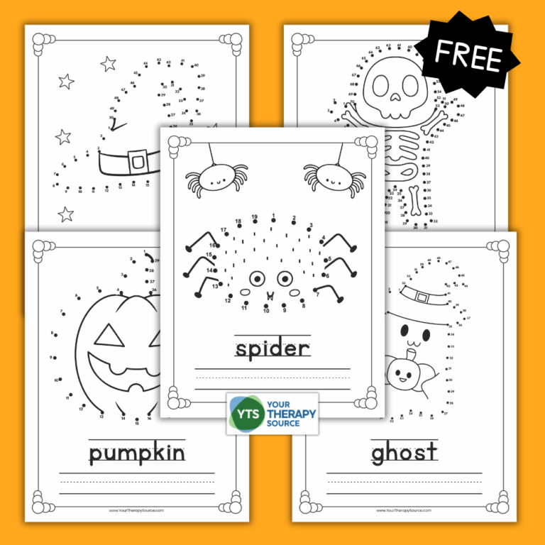 Halloween Dot to Dot Printable Free PDF - Your Therapy Source