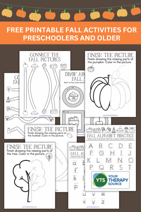 Fall Printable Activities for Preschoolers and Up - Your Therapy Source