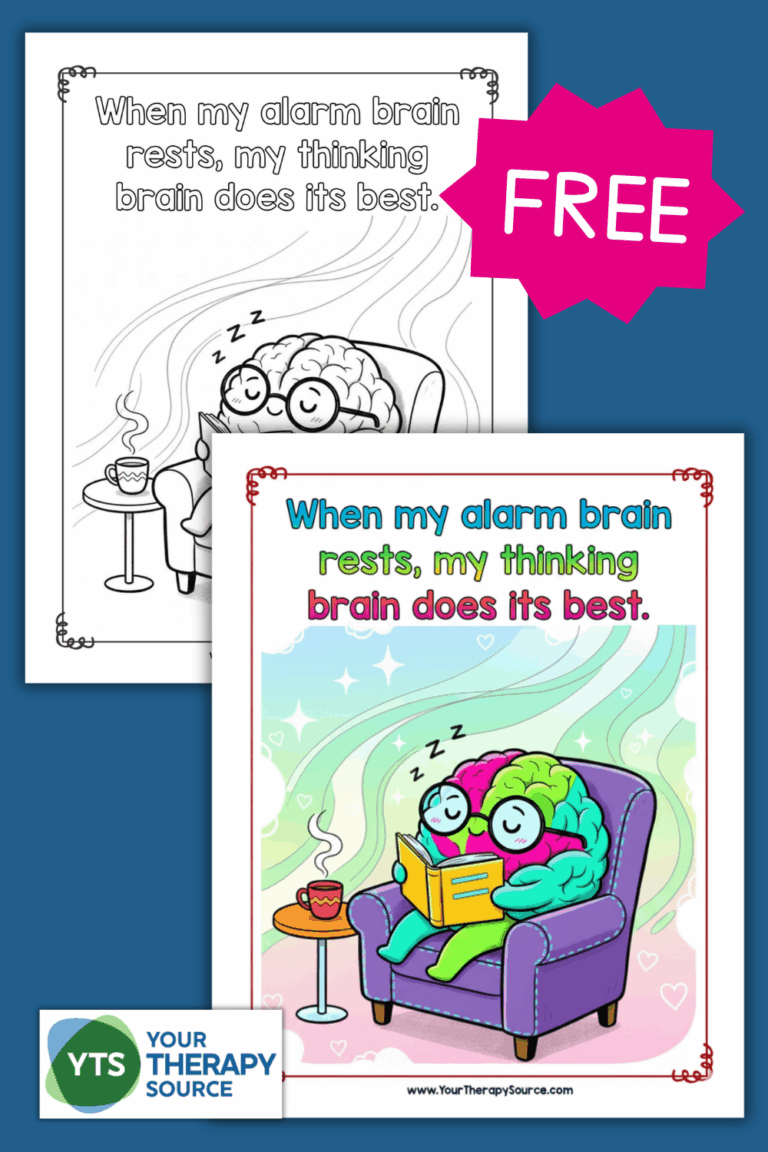 Help Students Build a Calm Brain - Free Printable - Your Therapy Source