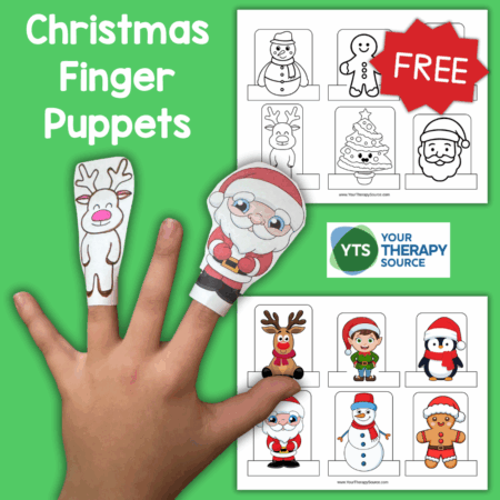 Christmas Finger Puppets Free Printables - Your Therapy Source