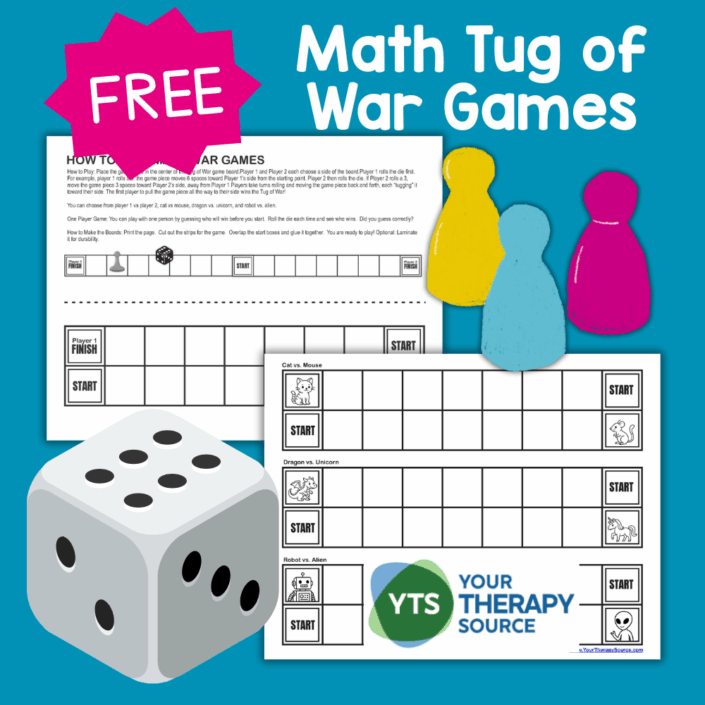Math War Games Free Printable - Your Therapy Source