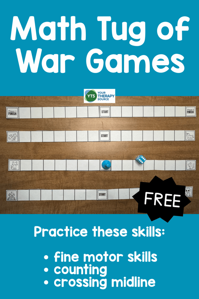 Math War Games Free Printable - Your Therapy Source