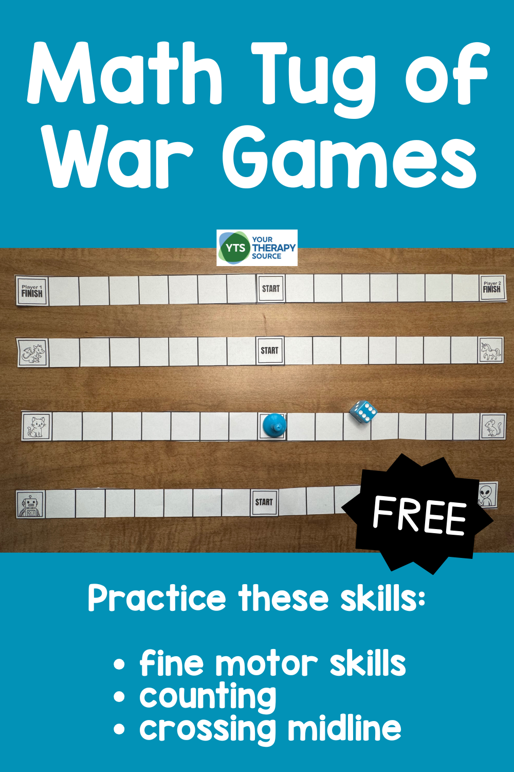 Math War Games Free Printable - Your Therapy Source