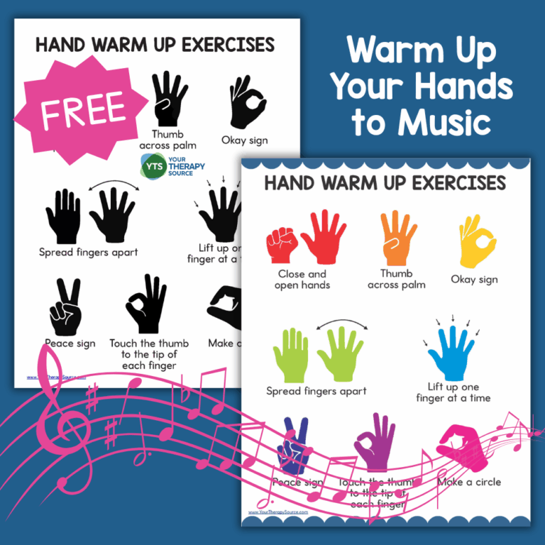 Hand Warm Up Exercises Free Printables and Video - Your Therapy Source