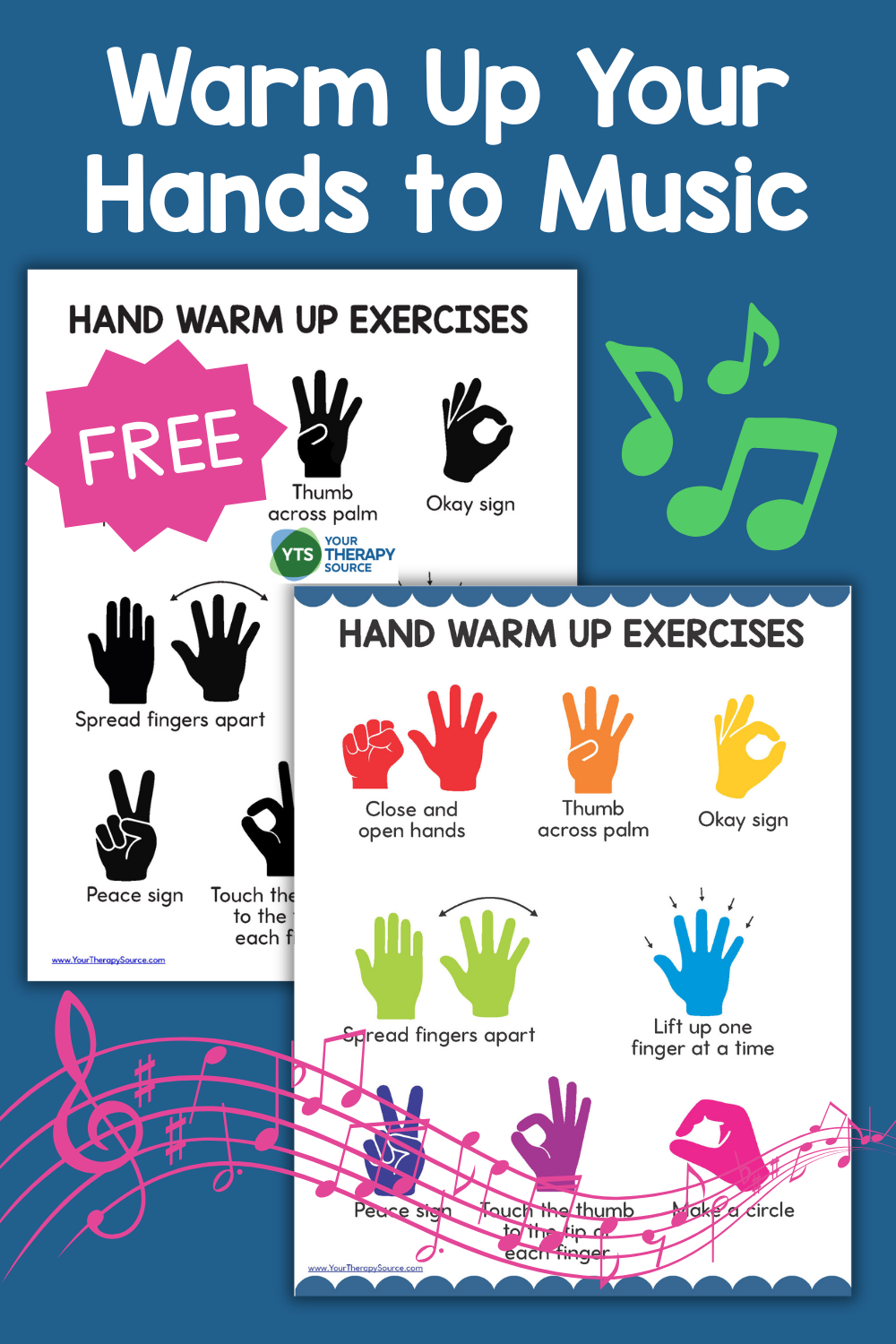 Hand Warm Up Exercises Free Printables and Video - Your Therapy Source