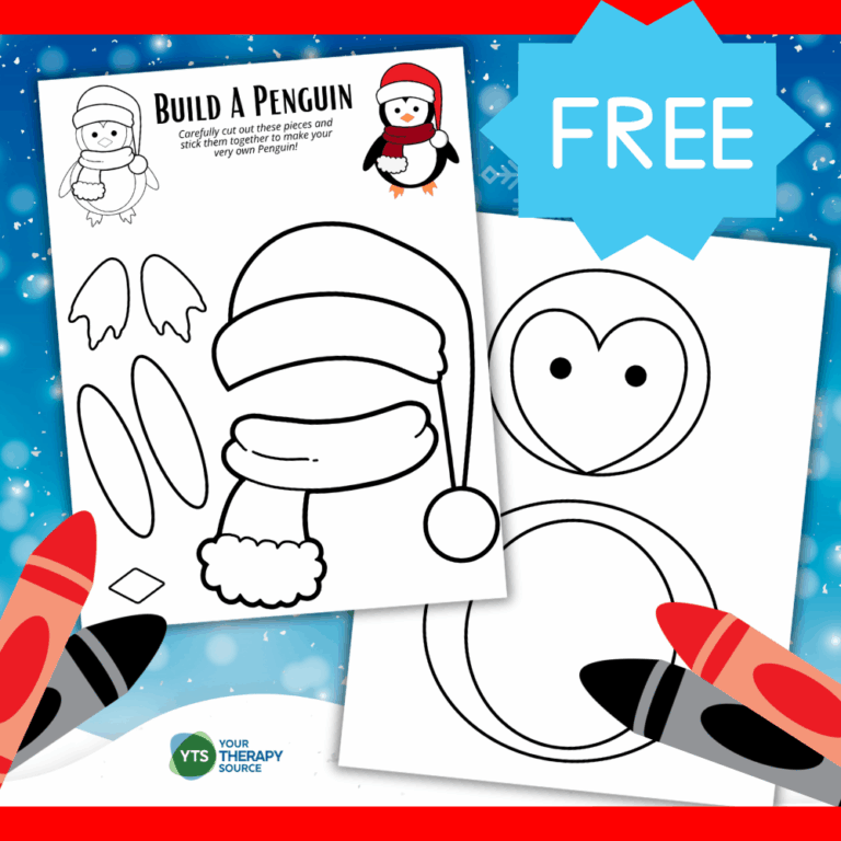Penguin Cut and Paste Free Printable - Your Therapy Source