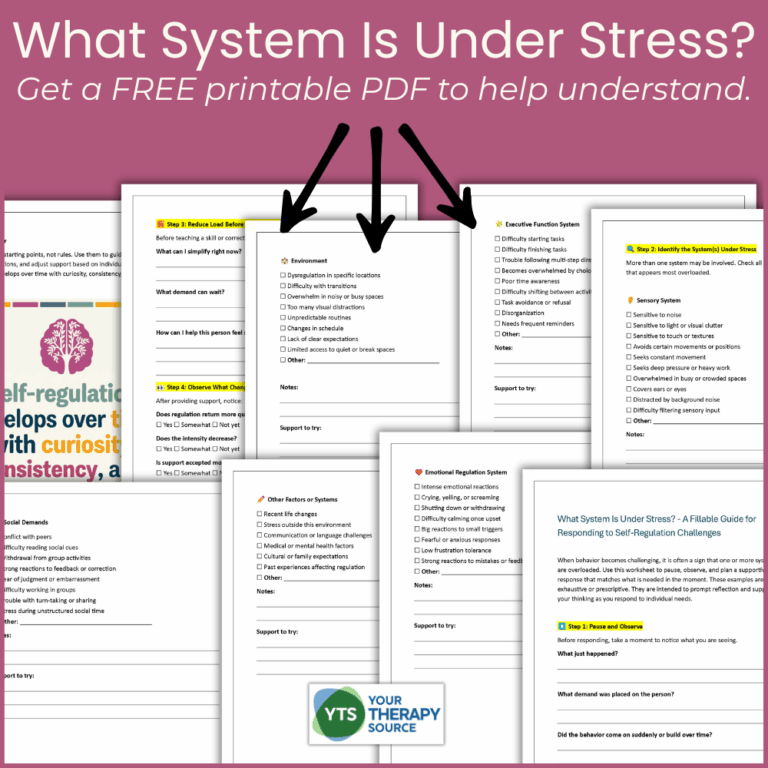 Free Occupational Therapy Worksheets and PT Resources - Your Therapy Source