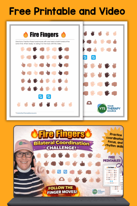 Fire Finger Coordination Free Printable - Your Therapy Source