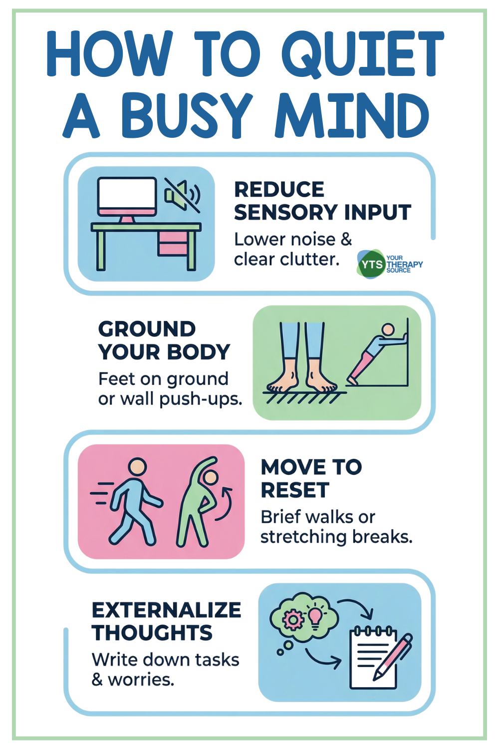 HOW TO QUIET A BUSY MIND IN THE CLASSROOM - Your Therapy Source