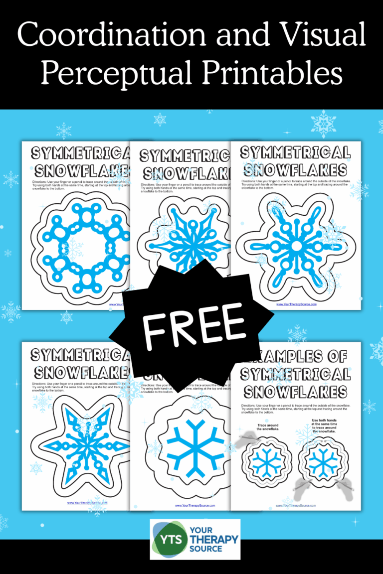 Snowflake Symmetrical Coordination Free Printables - Your Therapy Source
