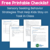 12 Sensory Seeking Behavior Strategies That Help Kids Stay on Task in ...