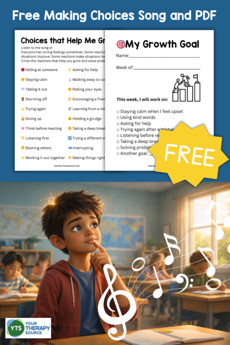 Making Choices Song and Free Printables - Your Therapy Source