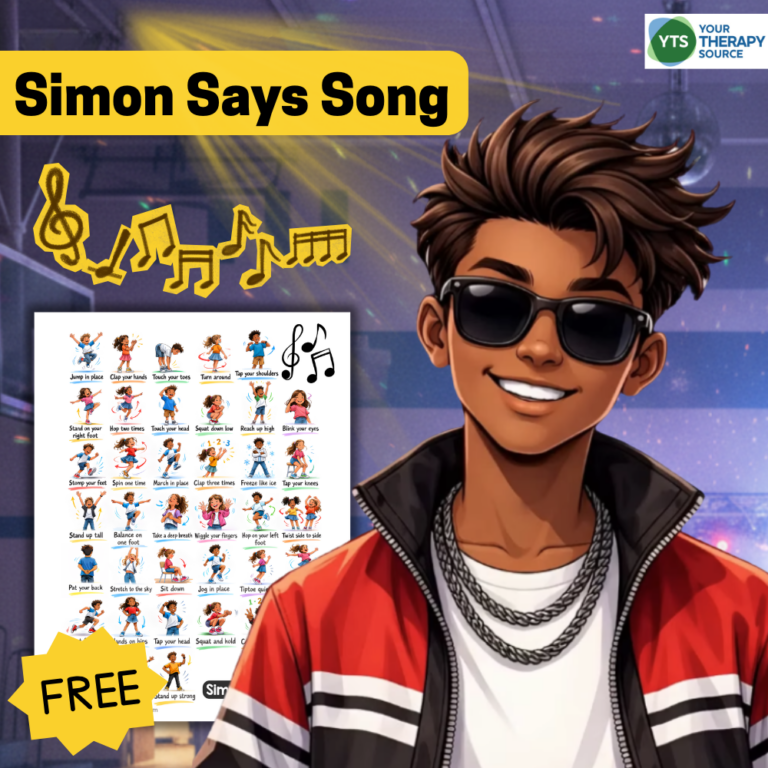 Simon Says Song Free Printable - Your Therapy Source