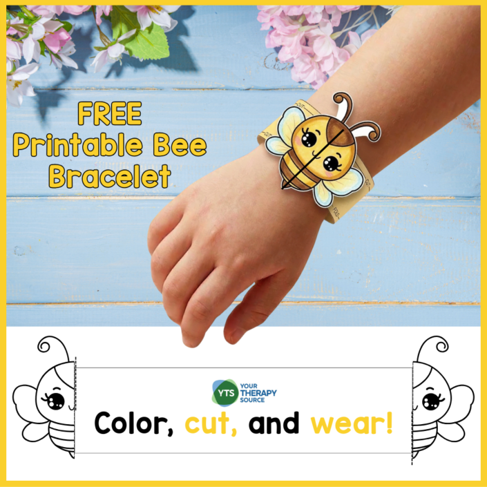 Free Printable Bee Bracelet Craft for Kids - Your Therapy Source