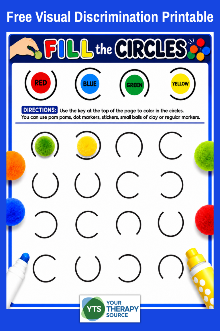 Fill the Circles Visual Discrimination Printable Free PDF - Your ...