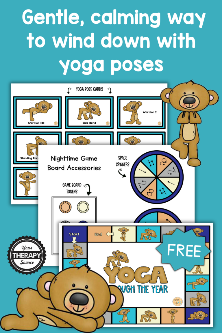 Free Yoga Nighttime Game Board - Your Therapy Source