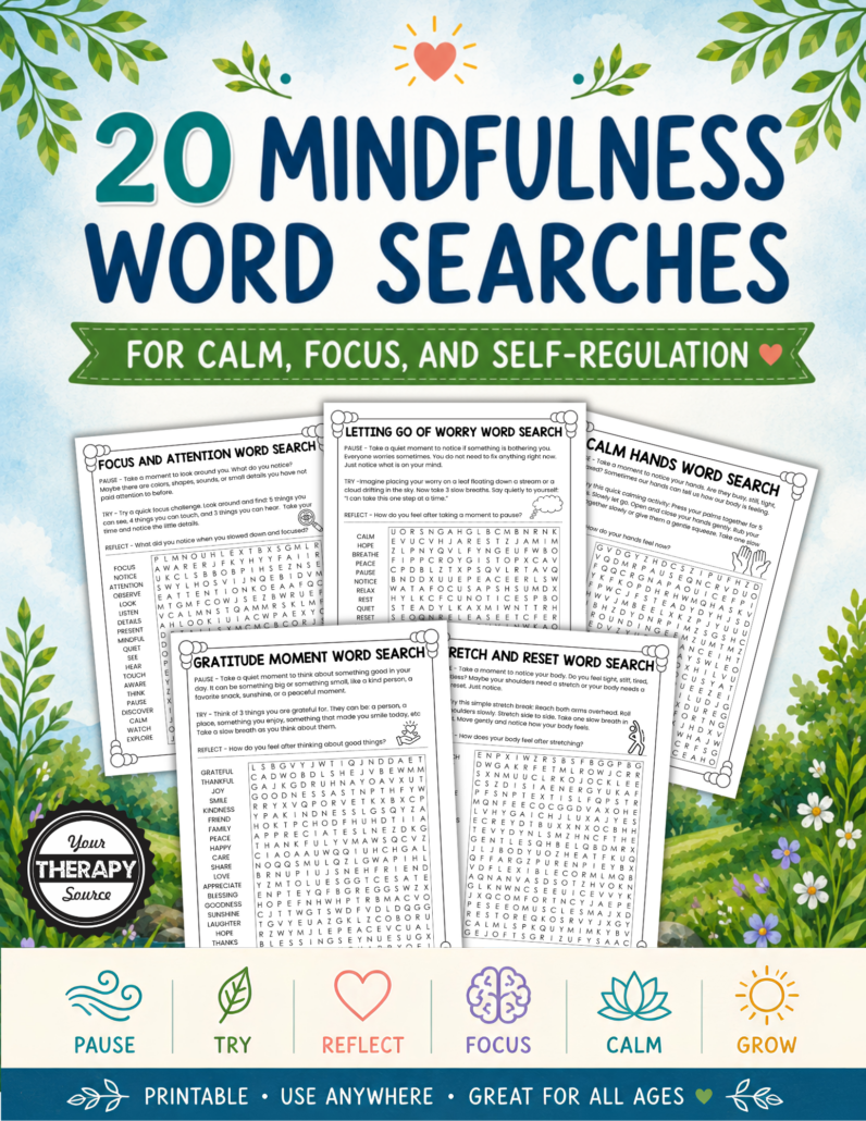 Mindfulness Activities and Puzzles - Your Therapy Source