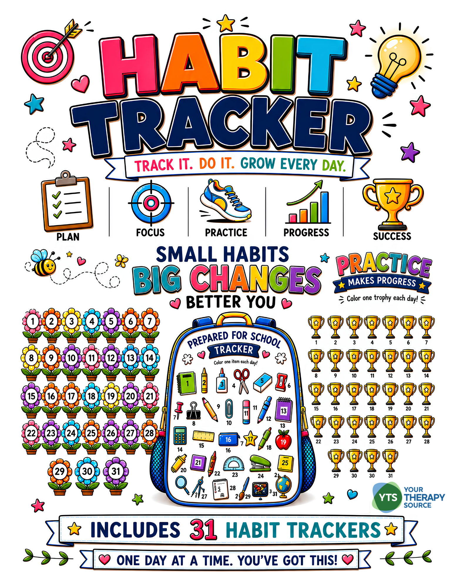 Build My Routine Puzzle Daily Routine Habit Tracker Free PDF - Your ...
